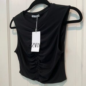 Zara | Tops | Zara Ruched Top | Poshmark